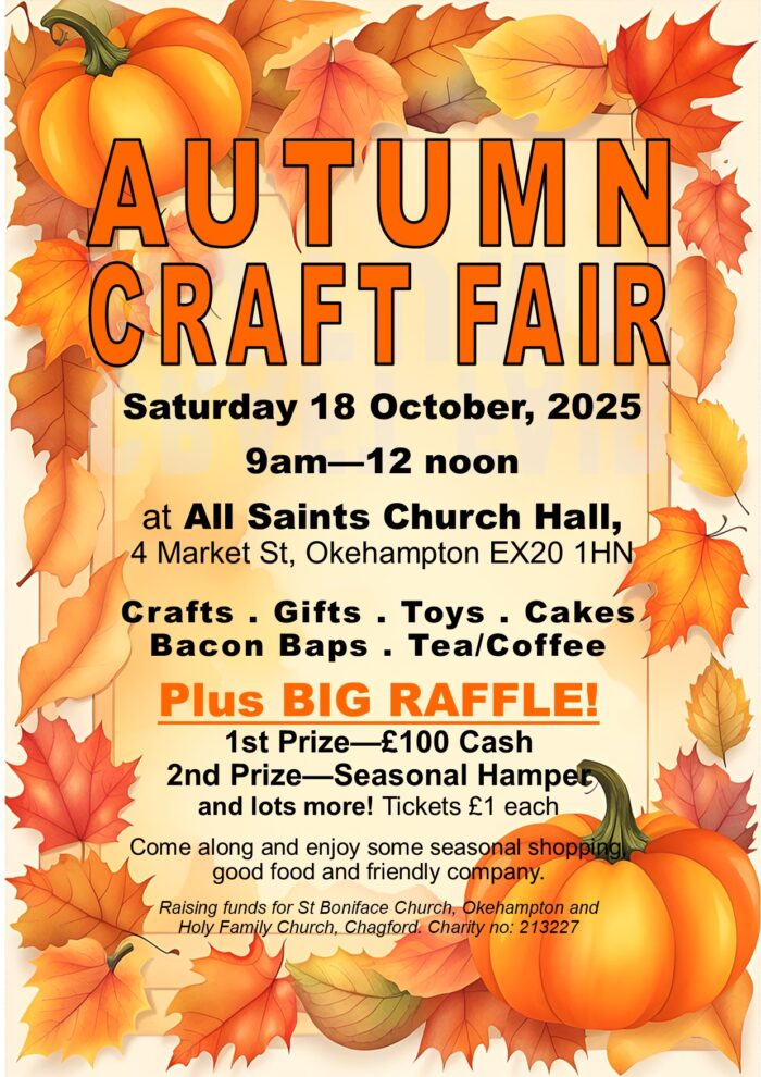 St Boniface Church | AUTUMN CRAFT FAIR – 18TH OCTOBER 2025